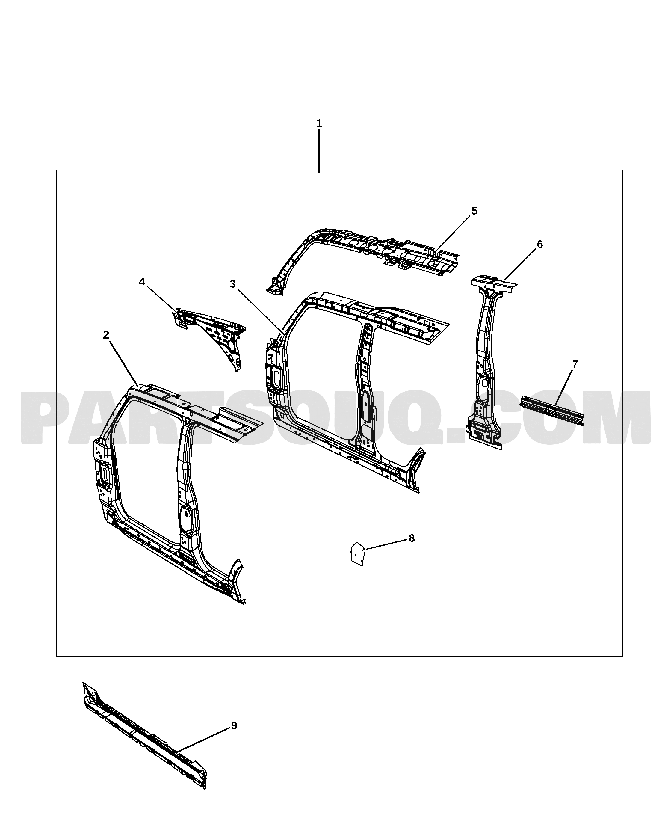 APERTURE PANEL AND PILLAR SUPPORTS | Jeep COMMANDER JEEP COMMANDER ...
